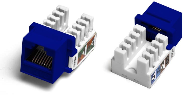 Купить Hyperline KJ2-8P8C-C6-90-BL-50 Вставка Keystone Jack RJ-45(8P8C ...