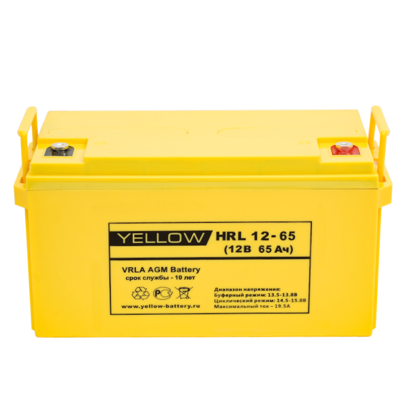 Аккумуляторная батарея 12В 65Ач YELLOW серия HRL купить